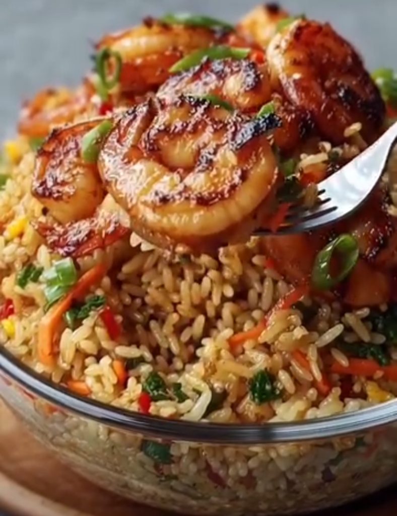 Charred Shrimp Fried Rice Bowl – Easy Yum