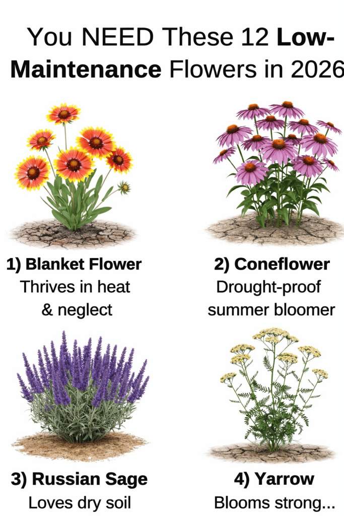 12 Low-Maintenance Flowers That Thrive in Heat & Drought (Perfect for ...