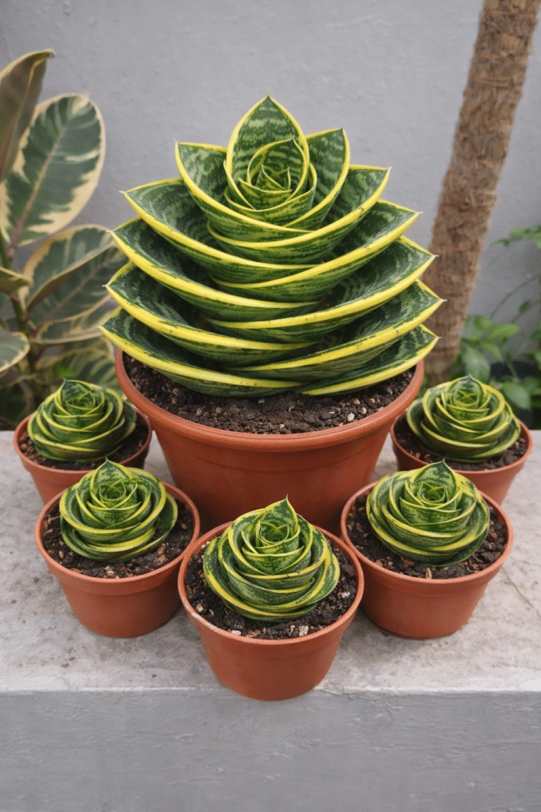 The Secret Spiral Trick That Makes Snake Plants Grow Faster and Look ...