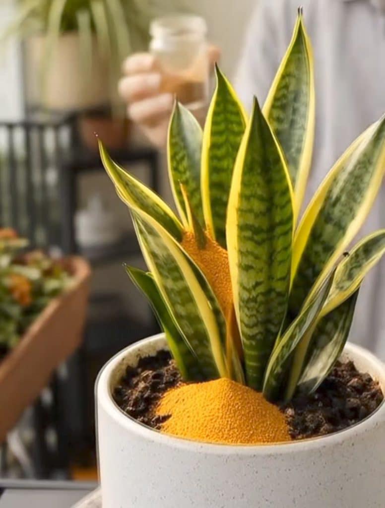Why People Are Adding This Kitchen Powder to Snake Plant Soil – Garden ...