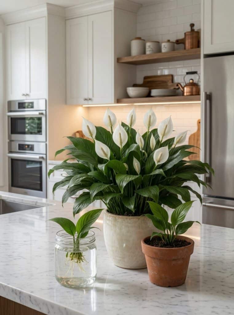 How to Propagate Peace Lily at Home and Use a Gentle Golden Liquid to ...